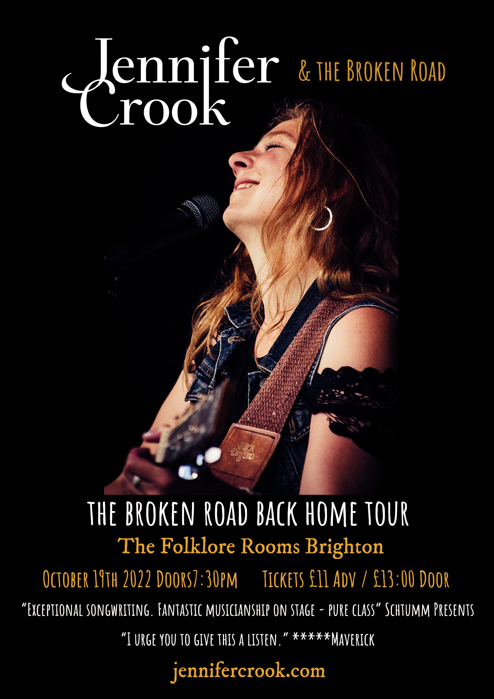 Jennifer Crook and the Broken Road @ The Folklore Rooms - Brighton ...